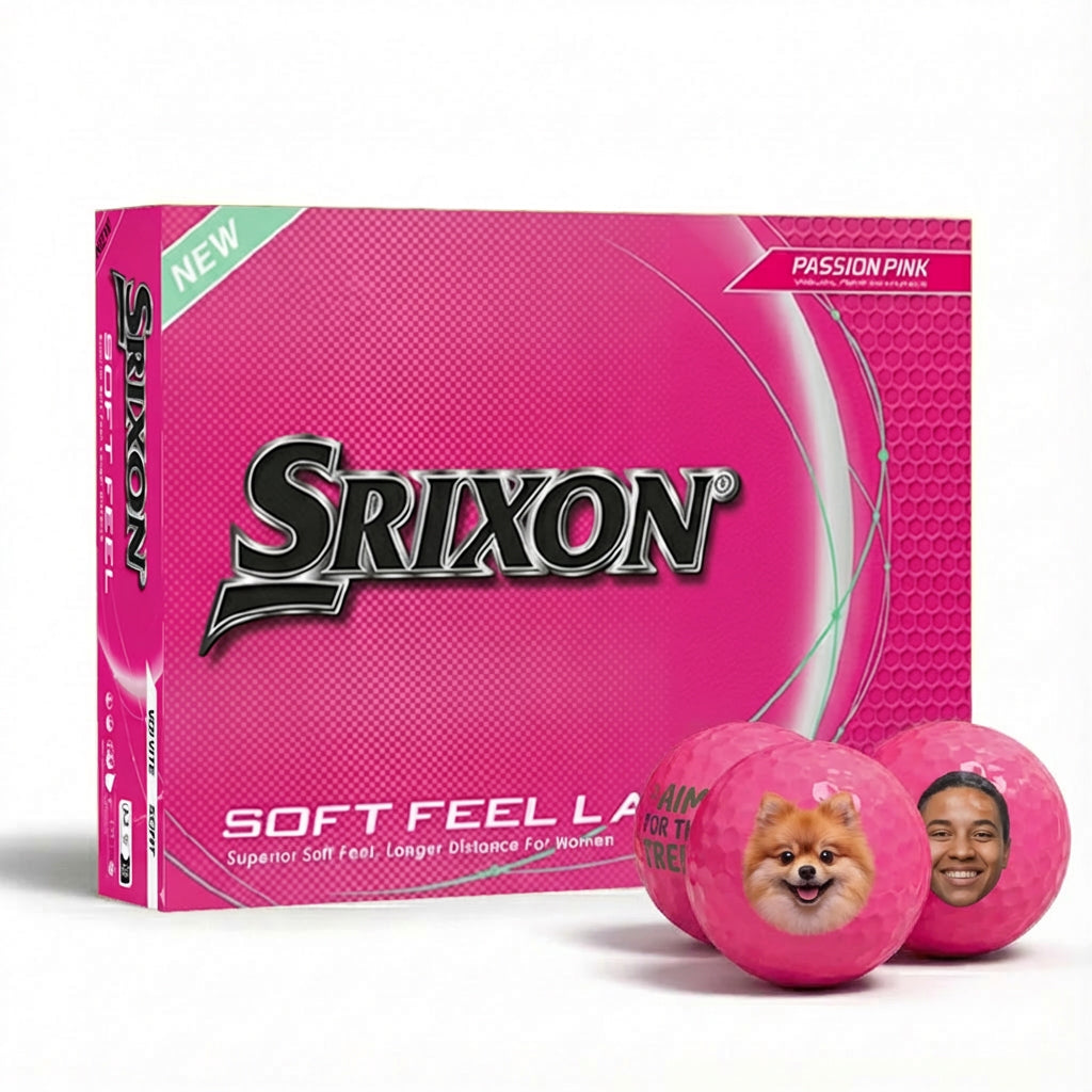 Custom Pink Golf Balls | Personalize Srixon Lady Soft Feels – Custom ...