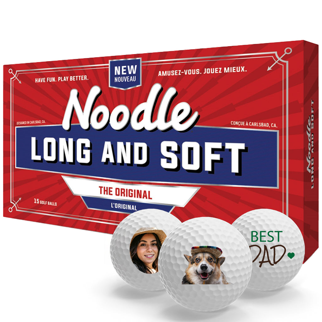 Custom Noodle Long & Soft Golf Balls – White – Custom Golf Balls