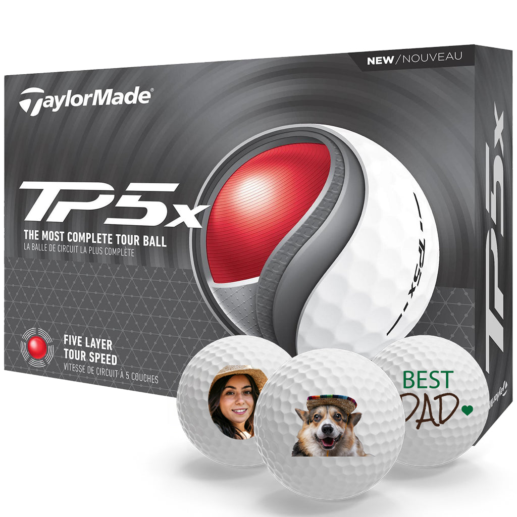 TaylorMade TP5x Golf Balls White – Custom Golf Balls